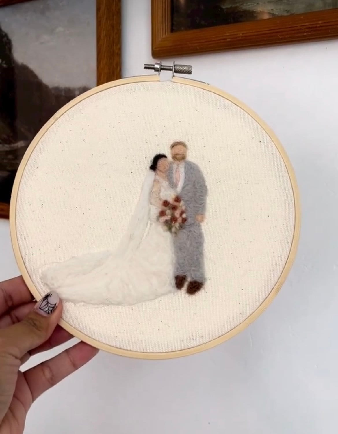 Family Felted Portrait- in Hoop- 7" - Etsy