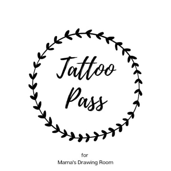 Tattoo Pass Tattoo Erlaubnis Tattoo Ticket Mama es - Etsy