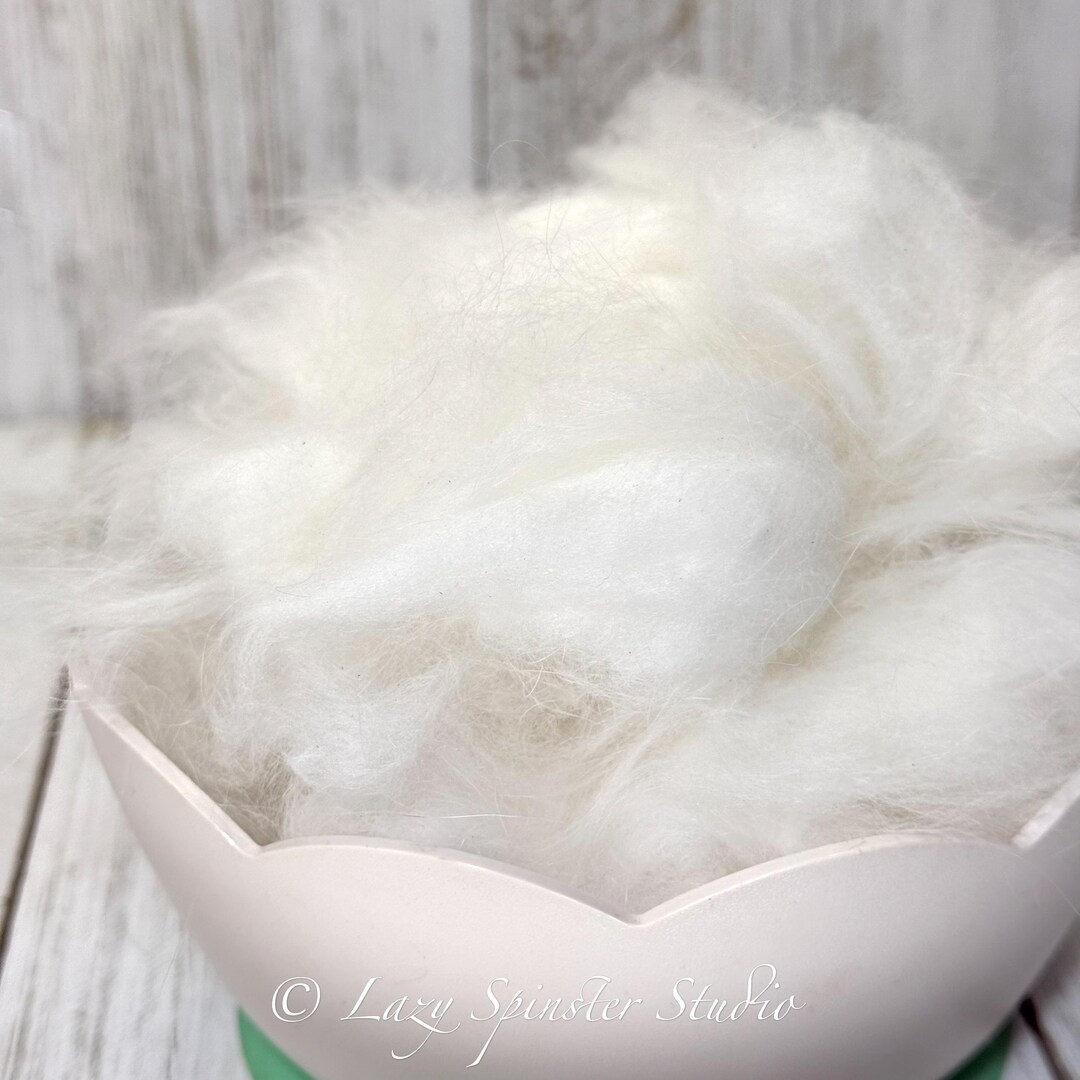 Prime White Angora Fiber, Angora Wool, Wool for Spinning - Etsy