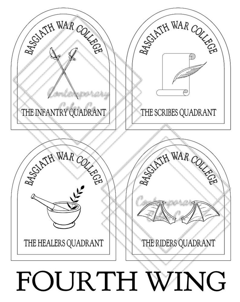 Four Quadrants Fourth Wing Digital Download - Etsy