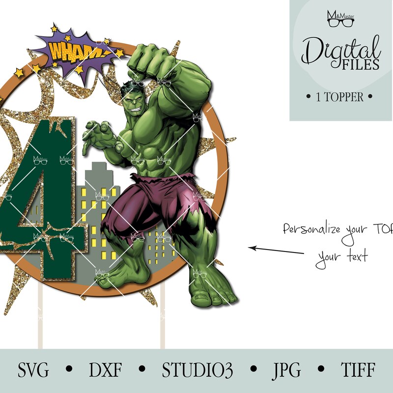 Hulk Cake Topper - Etsy