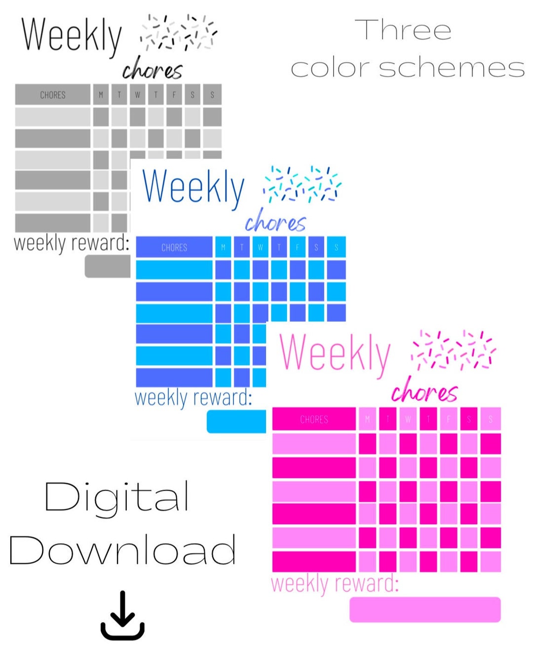 Modern Weekly Chore Chart Printable - Etsy Modern Weekly Chore Chart Printable - Etsy