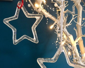 Glass star ornament | Etsy