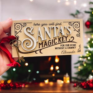 Santa's Magic Christmas Key | Decorative Santa Key With Sweet Engraved ...