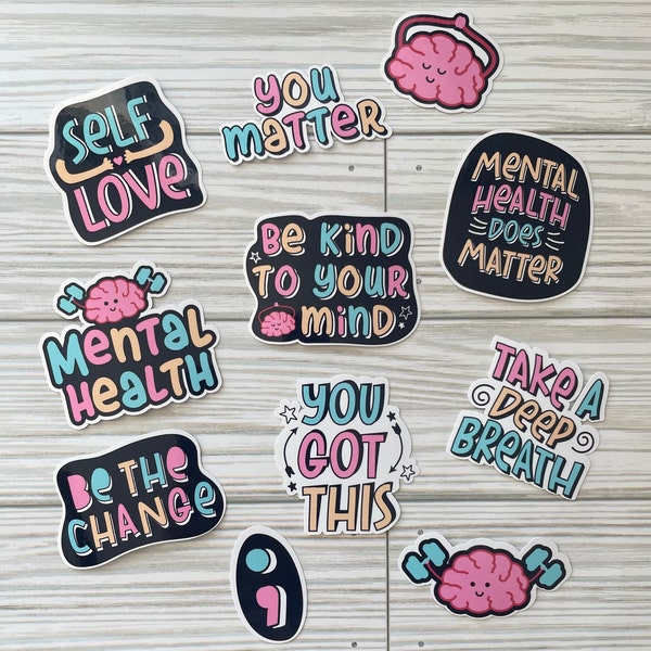 Mental Health Awareness Stickers, Positivity Sticker, Therapy Sticker ...
