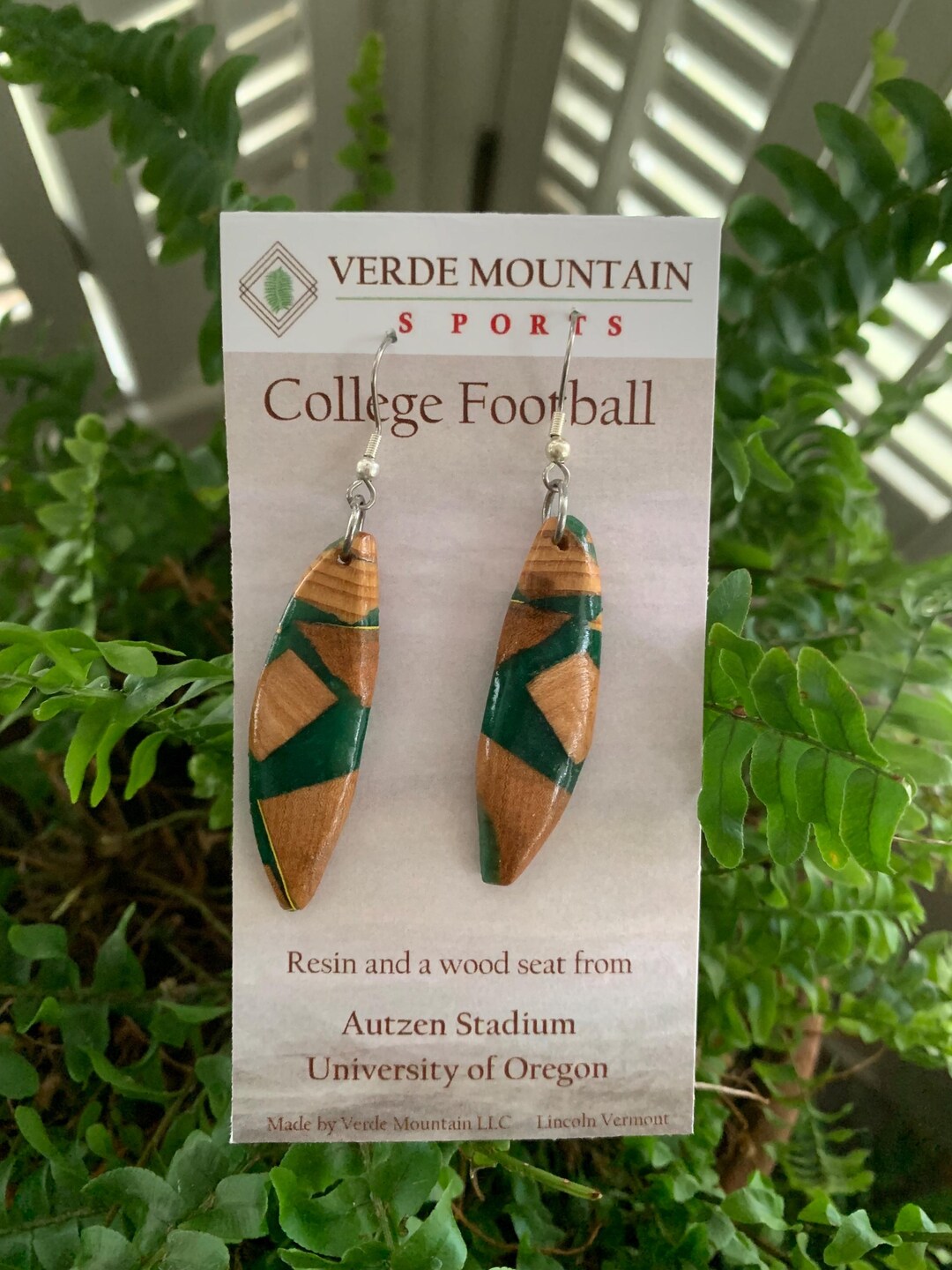 University of Oregon Autzen Stadium Seat in Dark Green Epoxy Resin ...