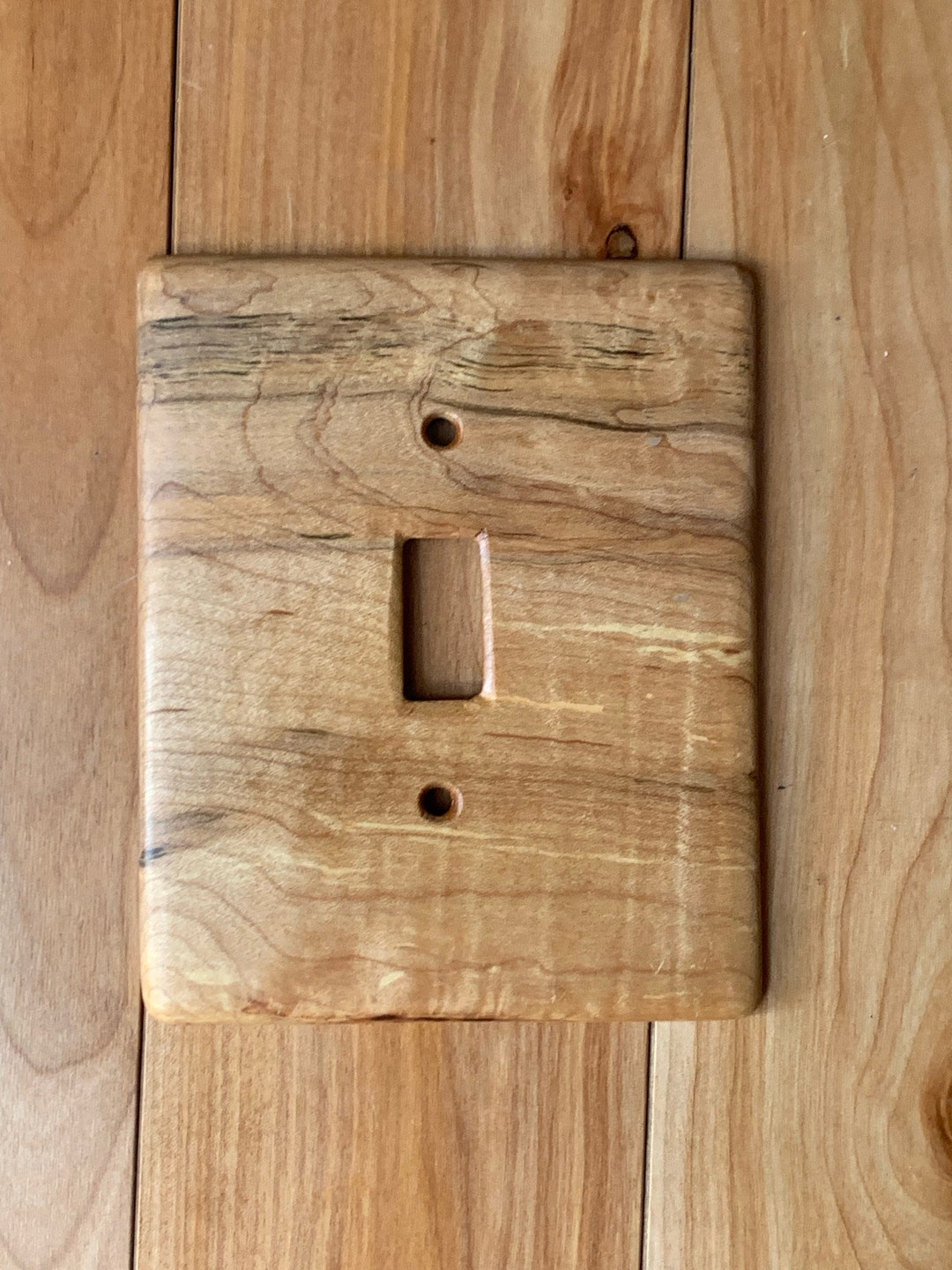 Vermont Tap Hole Maple Light Switch Cover Handmade Switch Plate ...