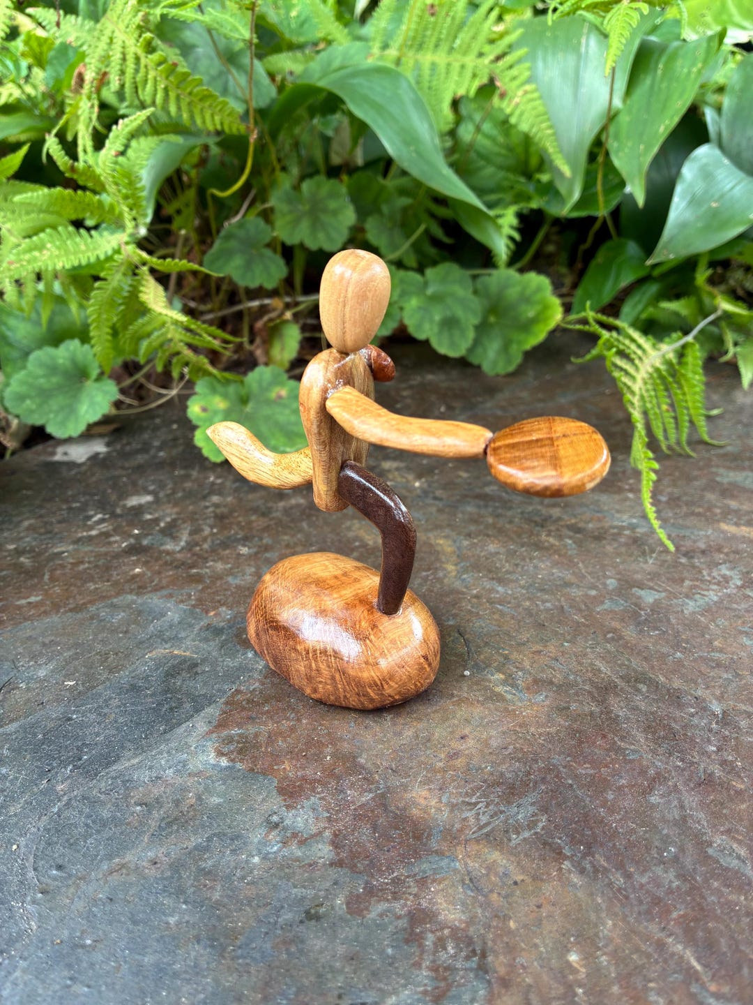 Ultimate Frisbee Mini Sculpture on Wood Base Made From Figured Vermont ...