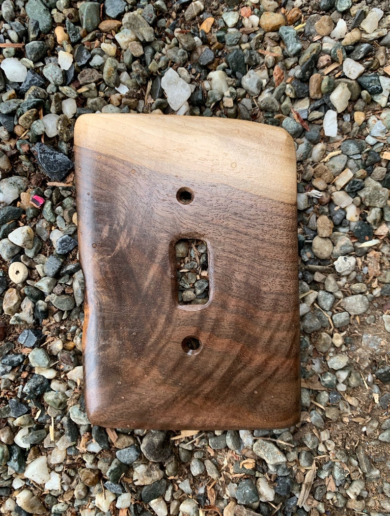 Vermont Black Walnut Wood Light Switch Cover Home Decor DIY Accents for ...