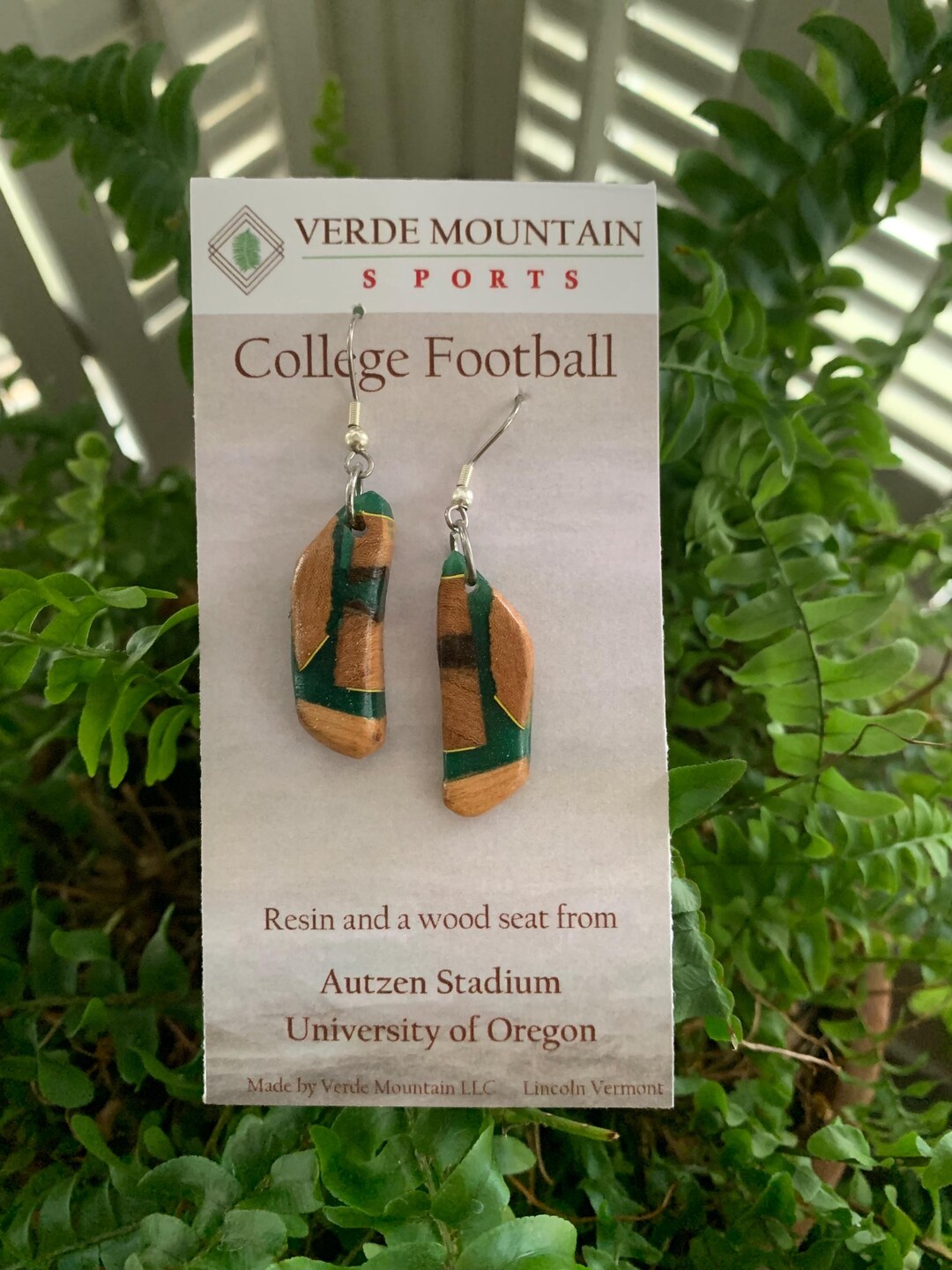 University of Oregon Autzen Stadium Seat in Dark Green Epoxy Resin ...