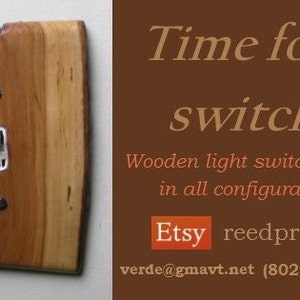 American Cherry Double Switch Cover. Gfi/outlet. Handmade Switch Plate ...