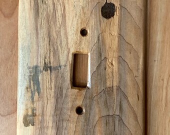 Vermont Tap Hole Maple Light Switch Cover Handmade Switch Plate ...