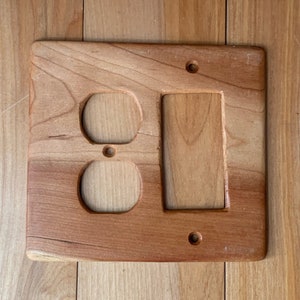 American Cherry Double Switch Cover. Gfi/outlet. Handmade Switch Plate ...