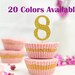 ANY NUMBER 8th Birthday Cupcake Toppers 2 Inches Tall | Etsy