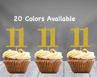 11th Birthday Cupcake Toppers - Etsy