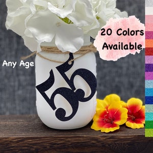 55th Birthday Decorations Number Cutout for Centerpiece 20 Colors ...