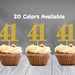 Any Number 41st Birthday Cupcake Toppers Any Age Glitter Party ...