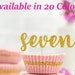 Number 7 Cupcake Topper 7th Birthday Cupcake Toppers Glitter Party ...