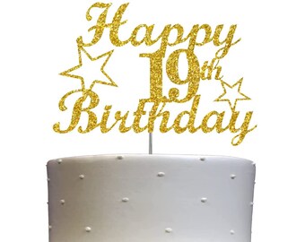 19th Cake Topper - Etsy