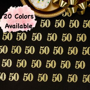 50th Birthday Confetti Party Favors 50th Anniversary Decorations Party ...