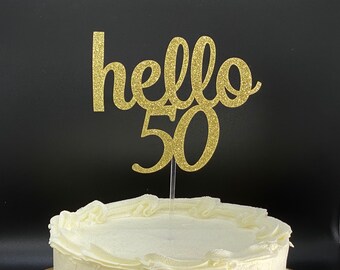 50 Cake Topper 50th Birthday Party Decorations - Etsy