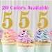 ANY NUMBER 5th Birthday Cupcake Toppers ( 2 Inches Tall) Glitter Party ...