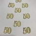 50th Anniversary Set of 50 Gold Glitter Confetti 50th | Etsy