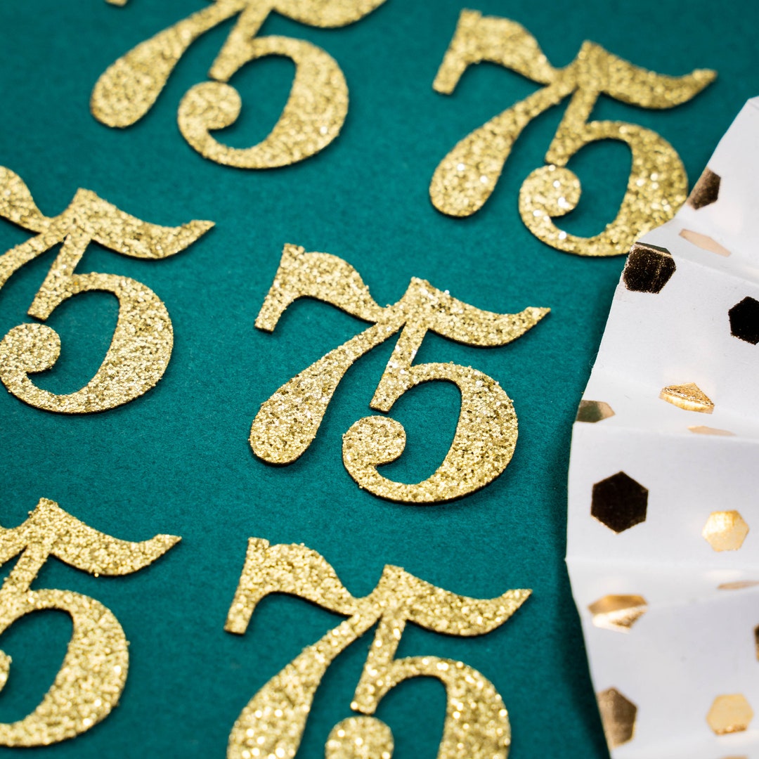 75th Birthday Confetti Party Favors 75th Anniversary Decorations Party ...