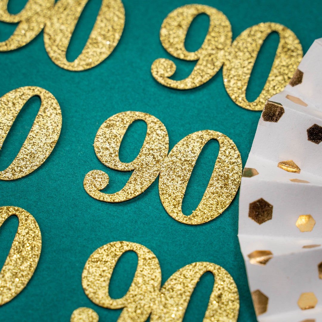 90th Birthday Confetti Party Favors 90th Anniversary Decorations Party ...