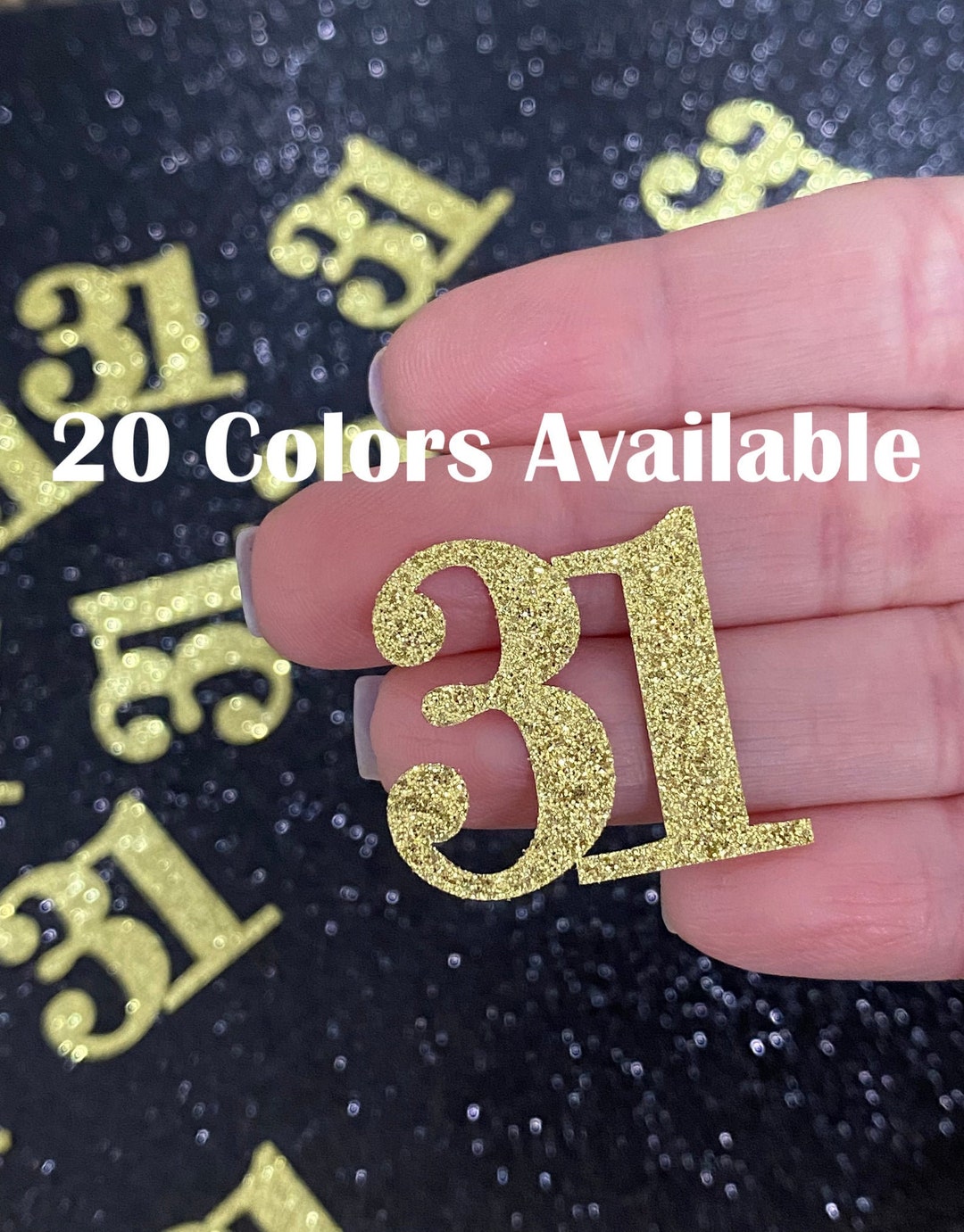 ANY NUMBER 31st Birthday Confetti 1 Inch Adult Party Glitter 31st ...