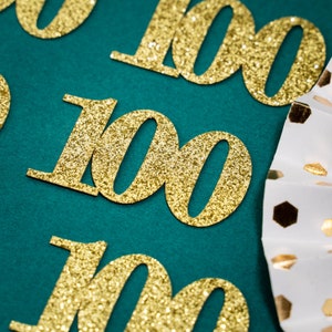 100th Birthday Confetti 1 Inch Adult Party Glitter 100th Birthday Party ...