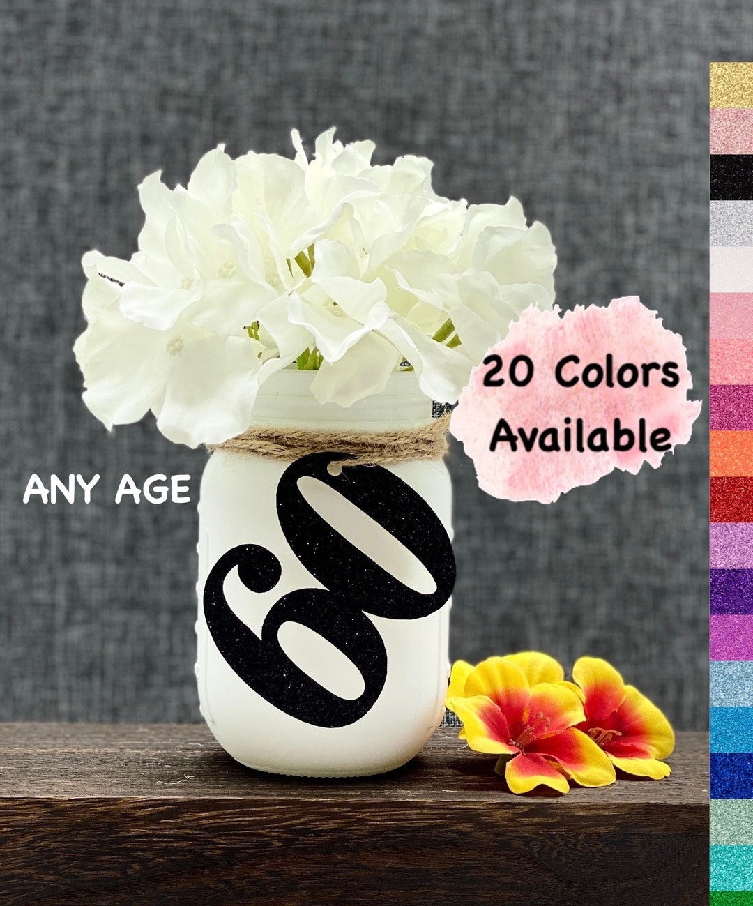 60th Birthday Decorations | Number 60 | Birthday Table Decor | Age 60 ...