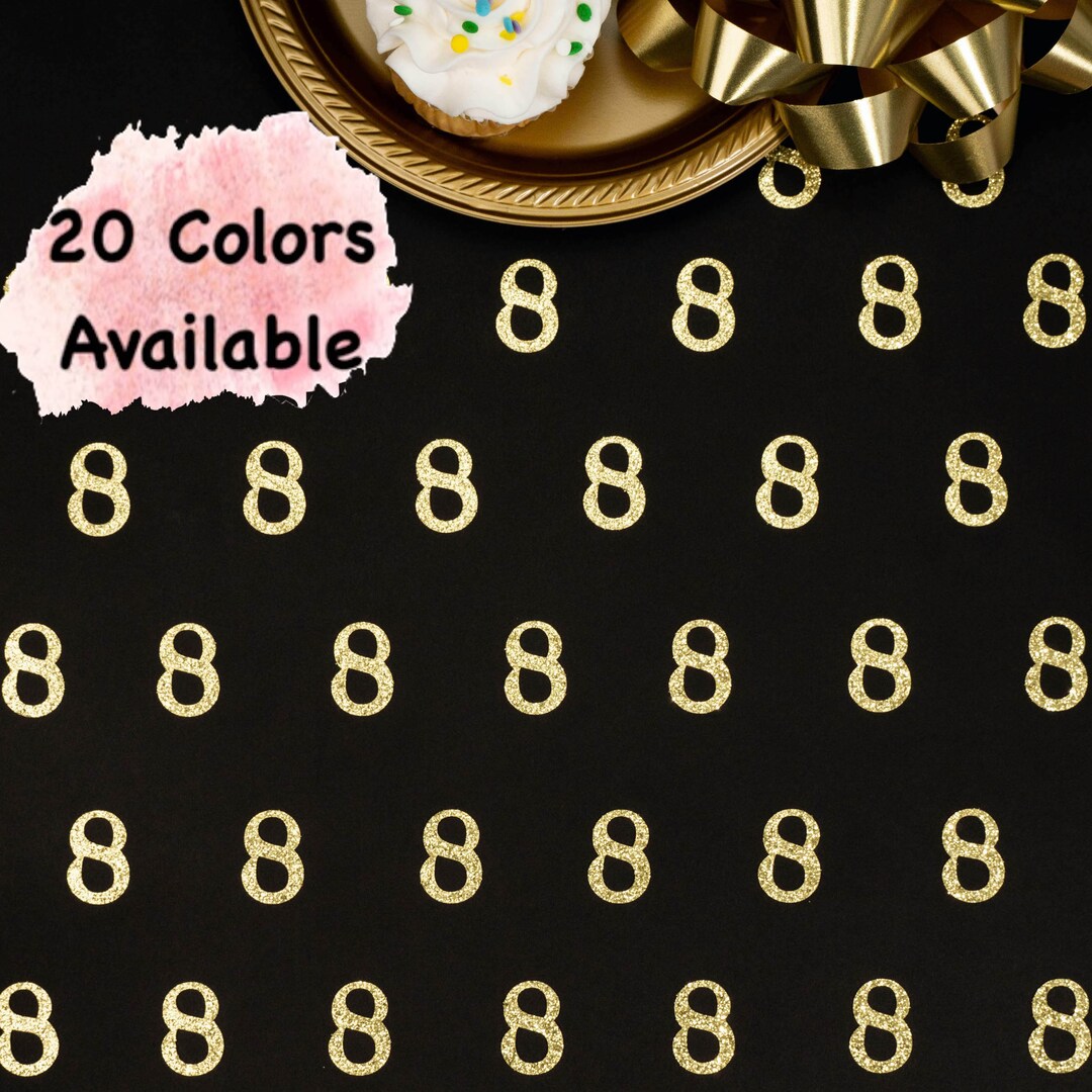 8th Birthday Confetti 1 Inch Party Glitter 8th Birthday Party ...