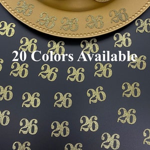 Any Number 26th Birthday Confetti 1 Inch Number 26th Glitter Confetti ...