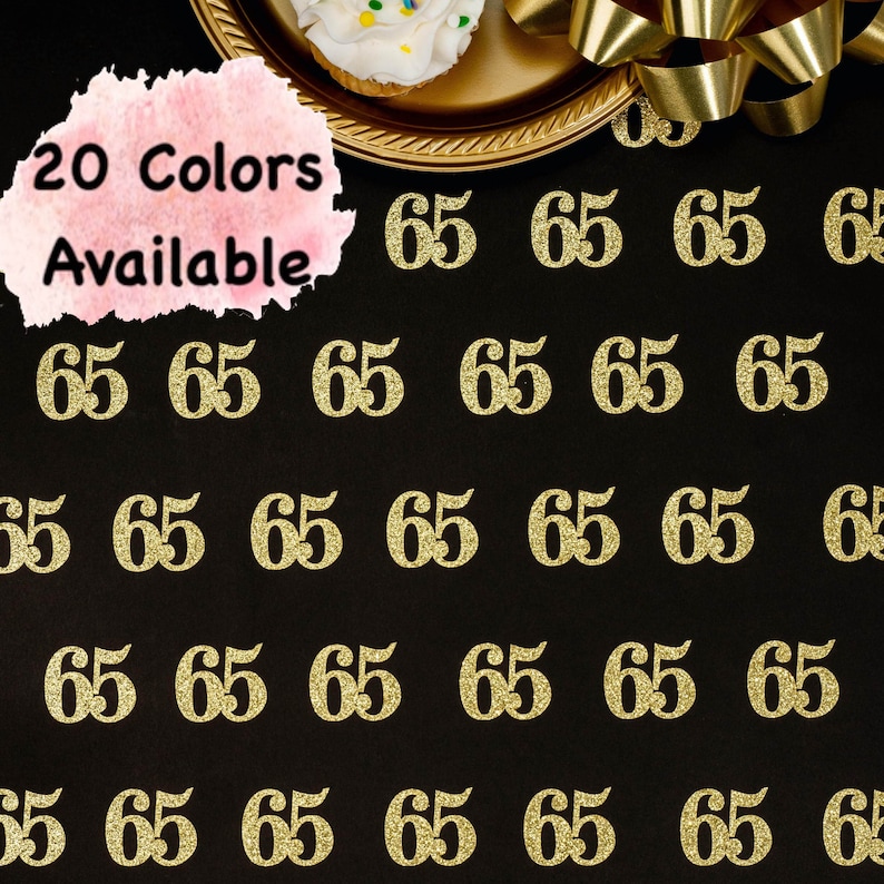65th Birthday Confetti Party Favors 65th Anniversary Decorations Party ...