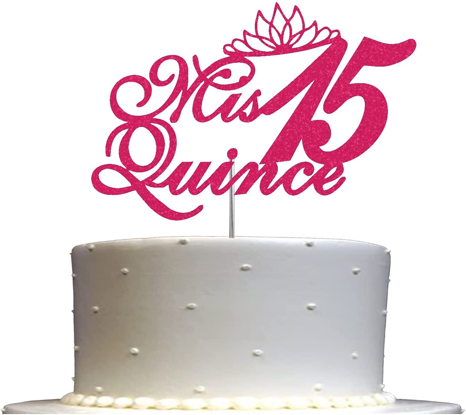 Mis 15 Cake Topper Quinceanera Cake Topper (DOUBLE SIDE GLITTER ...