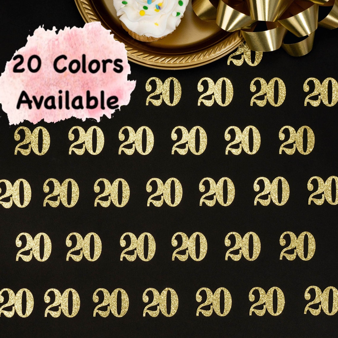 20th Birthday Confetti Party Favors 20th Anniversary Decorations Party ...
