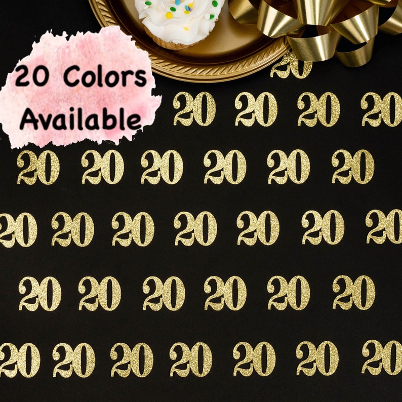 20th Birthday Confetti Party Favors 20th Anniversary Decorations Party ...
