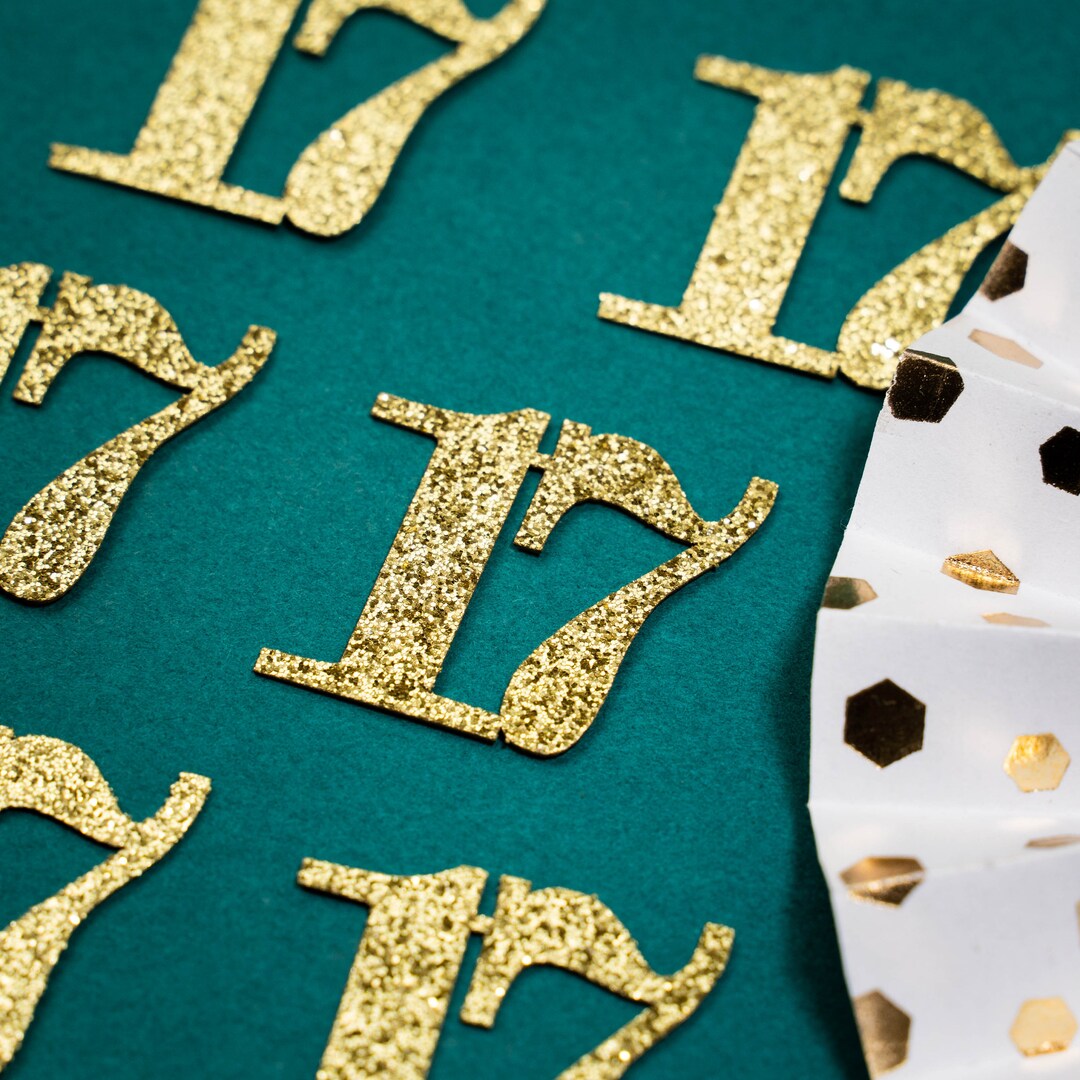 17th Birthday Confetti Party Favors 17th Anniversary Decorations Party ...