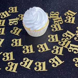 ANY NUMBER 31st Birthday Confetti 1 Inch Adult Party Glitter 31st ...