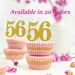 Any Number 56th Birthday Cupcake Toppers 2 Inches Tall Adult Party ...