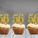 Any Number 56th Birthday Cupcake Toppers 2 Inches Tall Adult Party ...