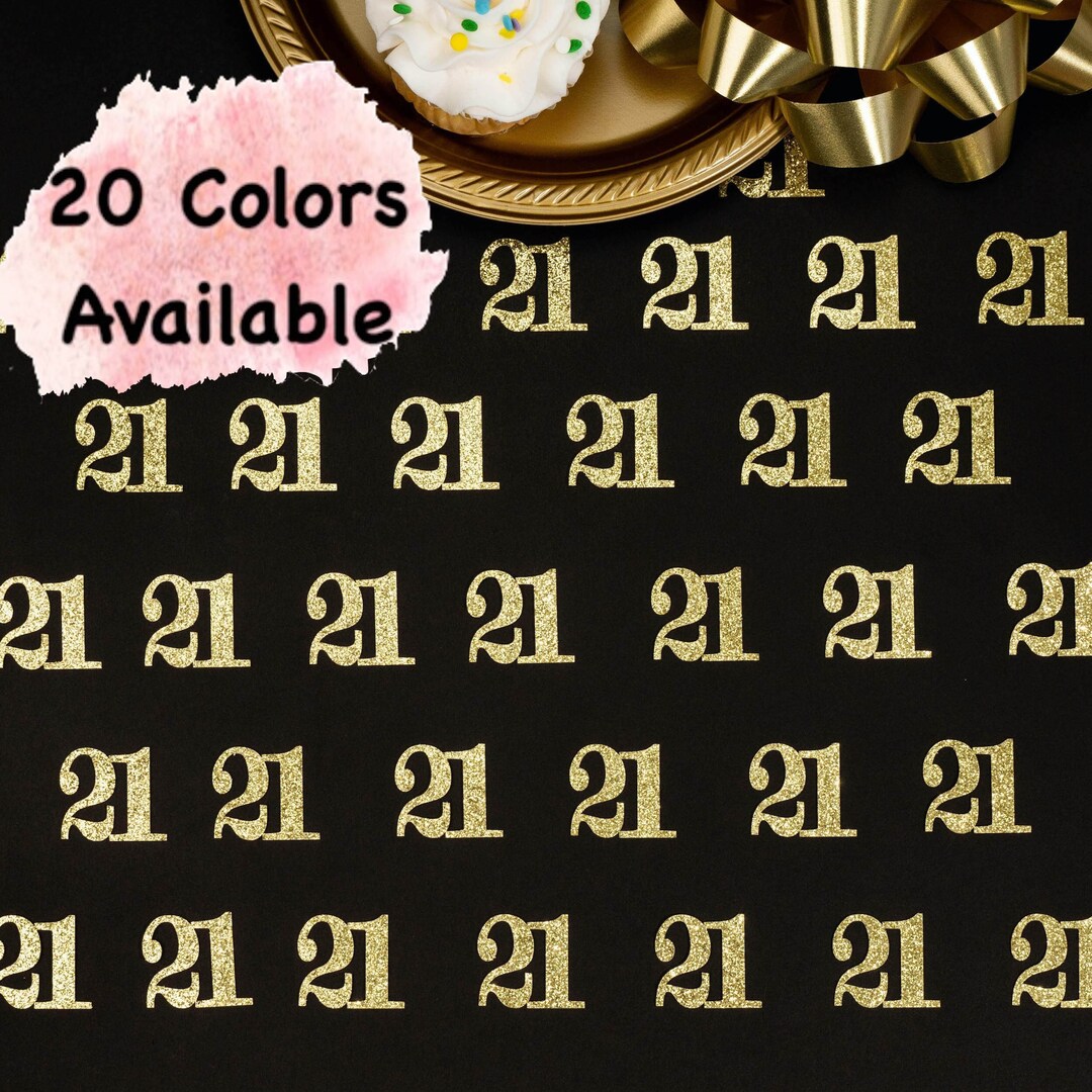 21st Birthday Confetti 1 Inch Party Glitter 21st Birthday - Etsy