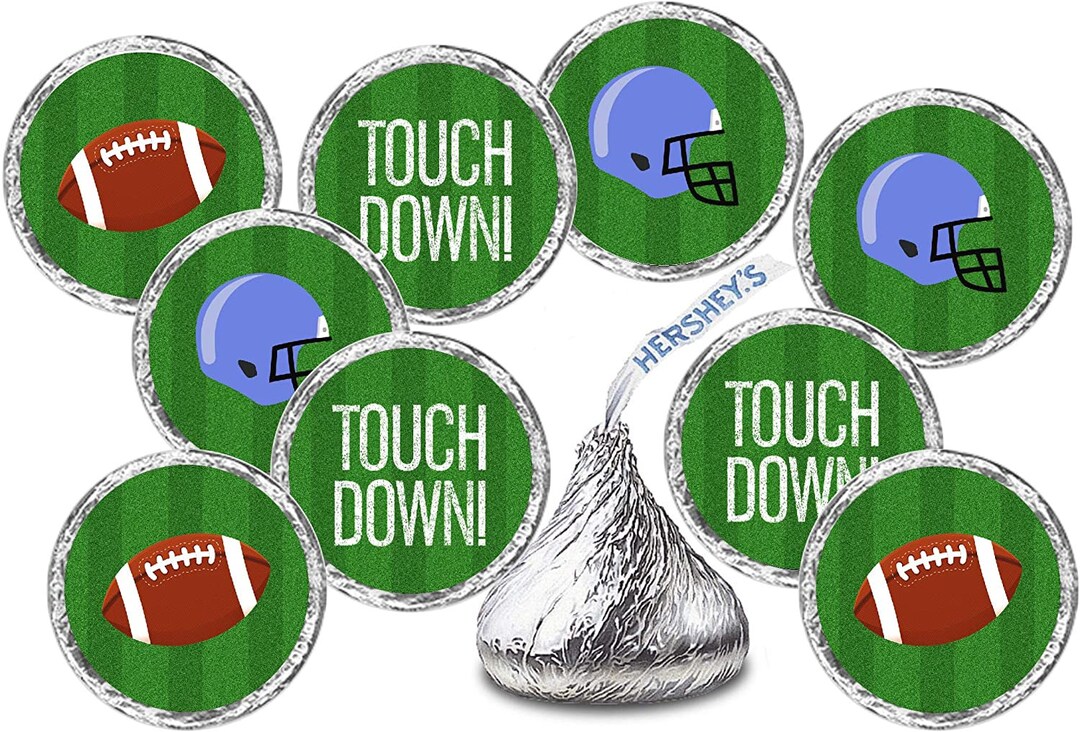 216 Sports Football Kisses Stickers, Football Team Party Favors ...