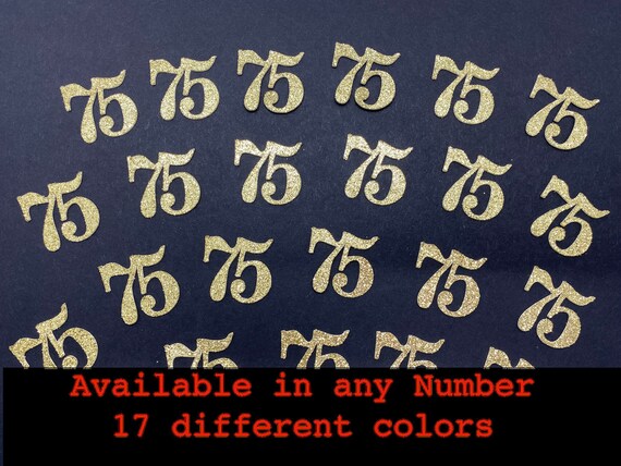 Any Number Confetti set of 50 Birthday Gold Glitter Confetti - Etsy