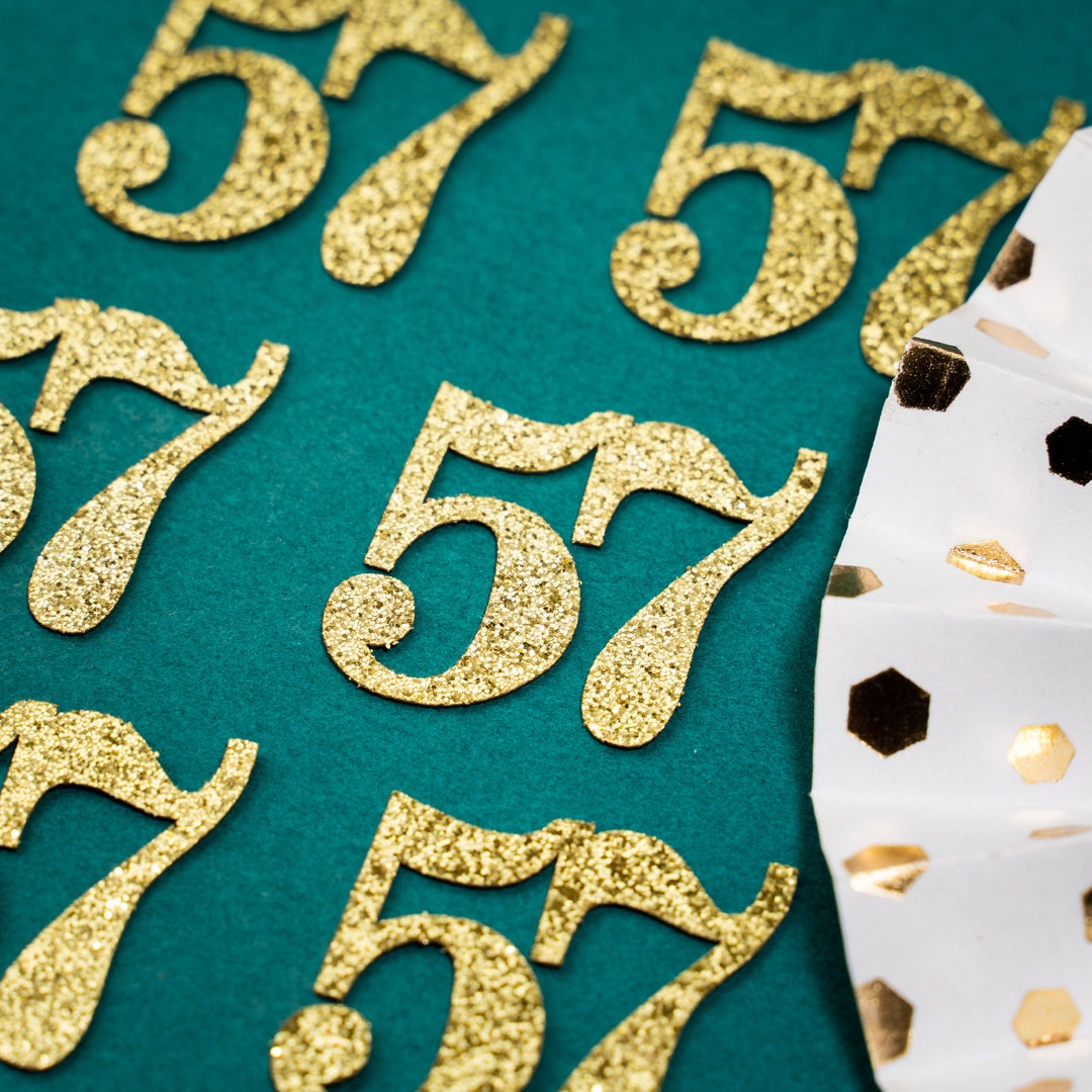57th Birthday Confetti Party Favors 57th Anniversary Decorations Party ...