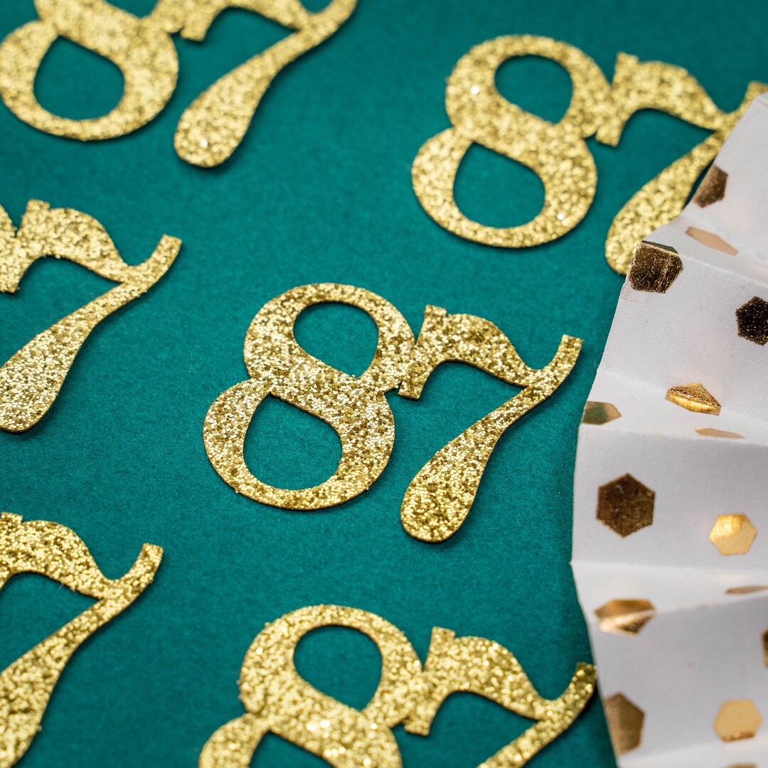87th Birthday Confetti Party Favors 87th Anniversary Decorations Party ...