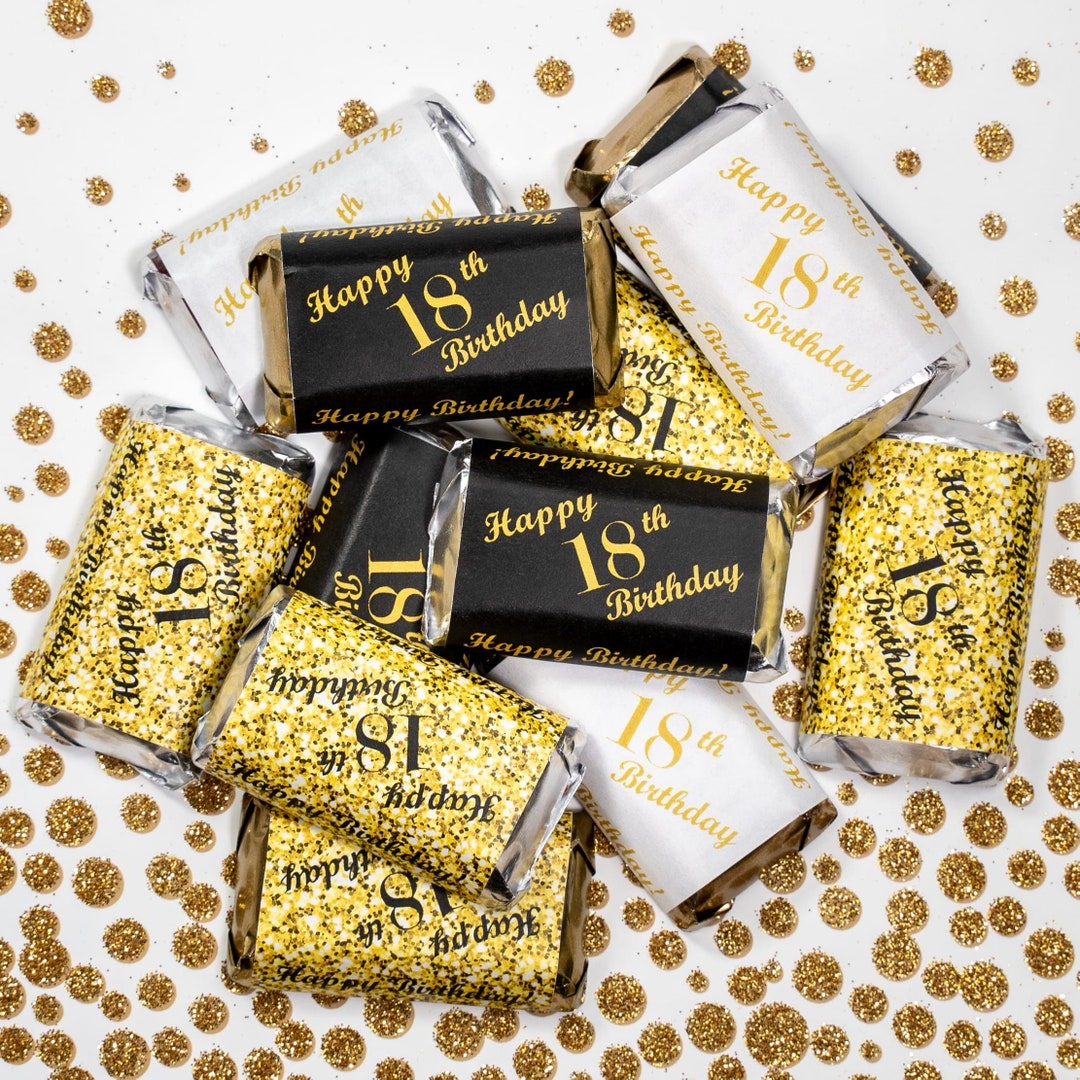 Any Age 18th Birthday Miniature Candy Bar Wrapper set of 60 18th ...