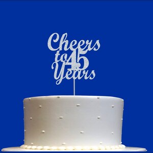 Cheers to 45 Years Cake Topper 5.5 Inches Wide all Numbers Available ...