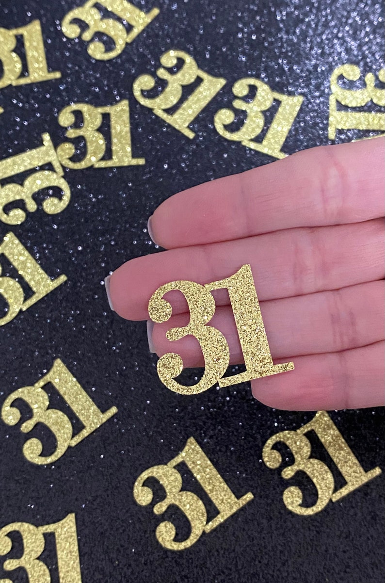 ANY NUMBER 31st Birthday Confetti 1 Inch Adult Party | Etsy